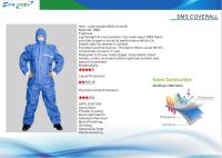 China Industrial Sms Non Woven Disposable Coverall Breathable Flame Resistant for sale