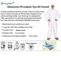 China OEM EN13485 Type 6 Ppe Kit Chemical Disposable Coverall Waterproof for sale