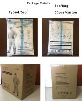 China Medical Ppe Disposable Coveralls Aami Pb70 Level 1 2 3 Taped Microporous for sale