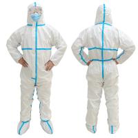 China Non Woven Type 4 5 6 Hooded Microporous SF Disposable Protection Clothing With Boots for sale