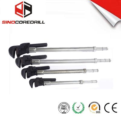 China Heavy Duty Wireline Core Barrel Adjustable Pipe Wrench 18 24 36 48 Inch Carbon Steel for sale
