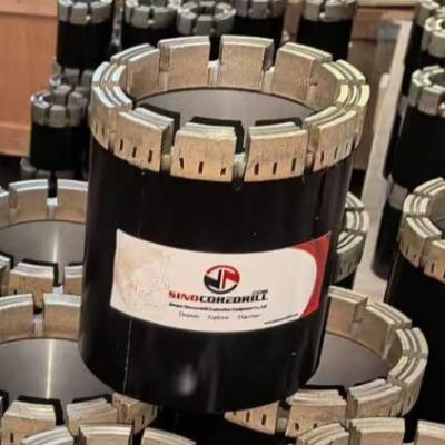 China PQ Matrix Layer Diamond Core Bit for Abrasive Hard Rock Formations 16mm Crown Height for sale