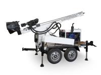China RC2 Lightweight 200m Depth 90-220mm Trailer Mounted Water Well Drilling Rig with 45kW Power for sale