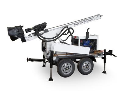 China RC2 Lightweight 200m Depth 90-220mm Trailer Mounted Water Well Drilling Rig with 45kW Power for sale