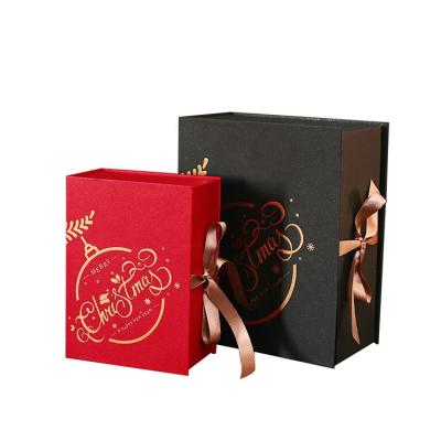 China Handmade Luxury Custom Perfume Jewelry Gift Sets With Magnetic Lid And Ribbon Black Square Paper Packaging Boxes for sale