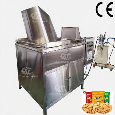 China Stainless Steel Peanut Fryer with Temperature Control and 300kg/h Capacity Batch Fryer for sale