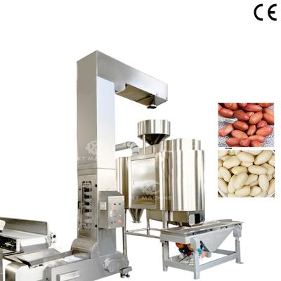 China Automatic Roasted Peanut Blanching Machine Hazelnut Pistachio Peeling Machine with High Blanching Rate for sale