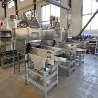 China PLC Controlled Split Peanuts Blanching Machine with 800-1000kg/h Capacity for Nuts Chopping/peanut butter processing line for sale