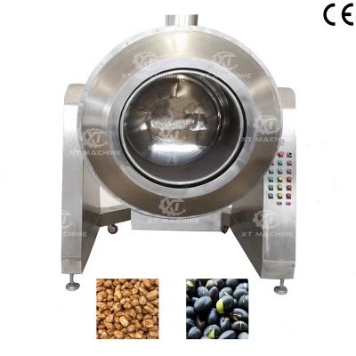 China 70kg/batch Gas Heating Automatic Temperature Control Roller Roaster Multipurpose Sugar-coated Peanut Making Machine for sale