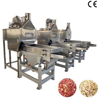 China PLC Controlled Split Peanuts Blanching Machine with 800-1000kg/h Capacity for Nuts Chopping/peanut butter processing line for sale