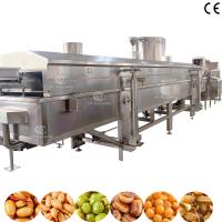 China SUS304 500～1000kg/h Automatic Continuous Japanese Beans Frying Machine for Nut Snack Food Processing for sale