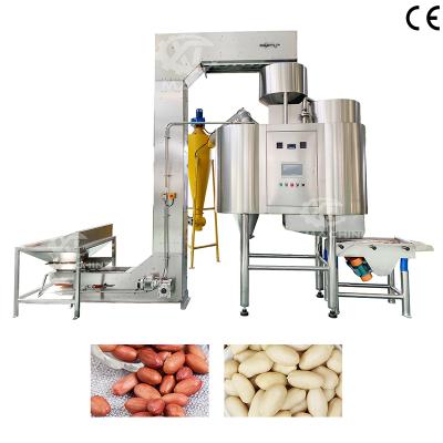 China Food Grade 500-1000kg/h Peanut Red Skin Removing Machine Hazelnut Blanching Machine With CE Certification for sale