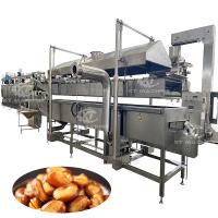 China PLC Control 304 Stainless Steel Industrial Continuous Fryer Machine for sale
