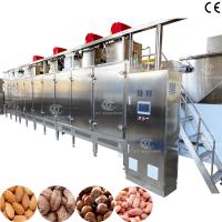 China Food Grade 304 Stainless Steel 2000kg/h Continuous Belt Type Roaster Nut Oven with PLC Control for sale