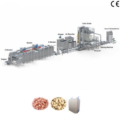 China SS304 Food Grade Peanut Roasting And Blanching Production Line with PLC for Nut Processing Plants for sale