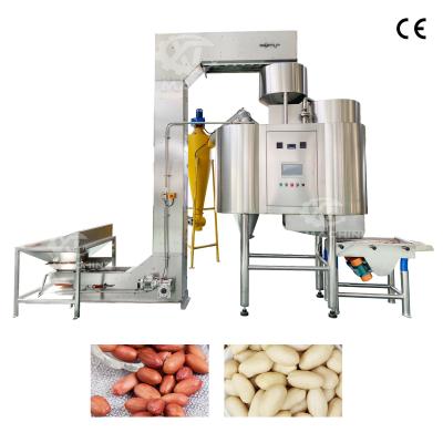 China Peanut/Hazelnut/Pistachio Air Blanching Machine with 98% Peeling Rate PLC Control System 500-600kg/h for sale