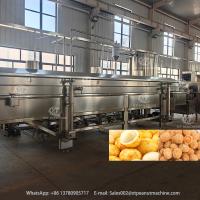 China SUS304 500～1000kg/h Automatic Continuous Japanese Beans Frying Machine for Nut Snack Food Processing for sale
