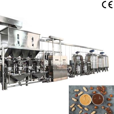 China Fully Automatic Stainless Steel Peanut Cashew Nuts Paste Making Machine with 1000-2000kg/h Nuts Butter Production Line for Food Processing for sale