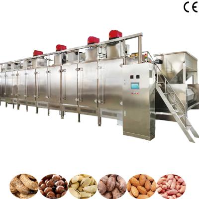 China 1000kg/h SS304 Food Grade Industrial Baking Oven with Gas and Electric Heating for Continuous Nut Roasting Machine for sale