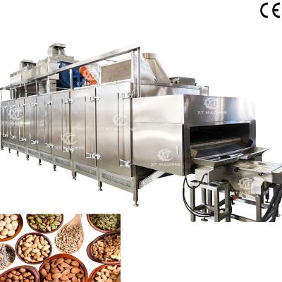 China Fully Automatic Mixed Nuts Roasting Machine Peanut Pistachio Roaster for Adjustable Roasting Sections for sale