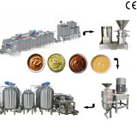 China Peanut Paste Production Line Almond Pistachio Butter Processing Equipment with 500kg/h-1000kg/h Capacity for Nut Processing Plants for sale