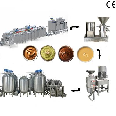 China Peanut Paste Production Line Almond Pistachio Butter Processing Equipment with 500kg/h-1000kg/h Capacity for Nut Processing Plants for sale