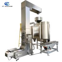 China 304SUS Z-Type Bucket Elevator with Electromagnetic Feeder and 0.75kw Power for Nut Handling for sale