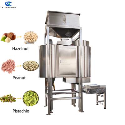 China High Efficiency 500-1000kg/h Hot Air Peanut/Hazelnut/Pistachio Blanching Machine with 98% Peeling Rate for sale
