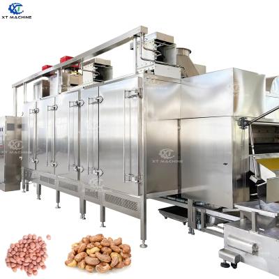 China PLC Controlled SUS304 Stainless Steel Continuous Nut Roaster Machine with 3000kg/h Capacity for Uniform Roasting for sale