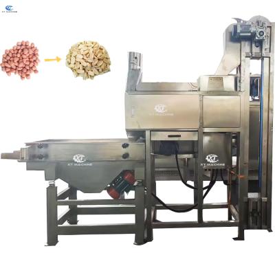 China Split Peanut Blanching Machine with 800-1000kg/h Capacity, 98-99% Peeling Rate, and SUS304 Material for Efficient Peanut Processing for sale