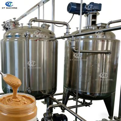 China SUS304 Stainless Steel Peanut Butter Mixing Tank with 3-Layer Insulation and 200-2000L Capacity for Efficient Cooling for sale