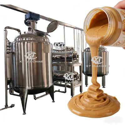 China SUS304 Stainless Steel 3-Layer Insulation Cooling and Blending Tank with 200-2000L Capacity for Peanut Butter Production for sale
