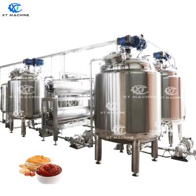 China Energy Saving 304 Stainless Steel Peanut Butter Cooling Blending Tank with 3-Layer Insulation and 200-2000L Capacity for sale