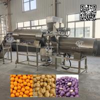 China SUS304 Stainless Steel Double Roller Flavoring Machine with Automatic Discharging System for Making Coated Nuts(Peanuts/Broad Beans/Cashew)and Snacks for sale