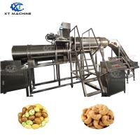 China SUS304 Stainless Steel Double Roller Flavoring Machine with Automatic Discharging System for Making Coated Nuts(Peanuts/Broad Beans/Cashew)and Snacks for sale