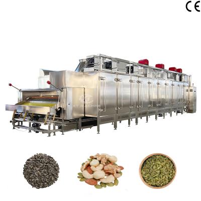 China Belt Type Continuous Peanut Roasting Machine with 500kg/h Commercial Baking Oven PLC Control for Food Processing for sale