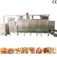 China SUS304 Continuous Nuts Roaster Cashew Nut Japanese Peanut Roasting Machine with PLC Control for Commercial Use for sale