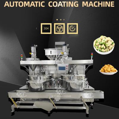 China PLC Controlled SUS304 Peanut Coating Machine with 200-600kg/h Capacity for Broad Beans/Rose Peanut/Coconut Cashew for sale