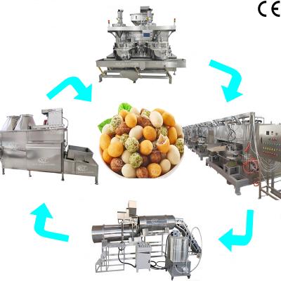 China Industrial 500kg/h-1000kg/h Peanut Coating Baking and Seasoning Production Line Nuts Coating And Roasting Processing Plant for sale