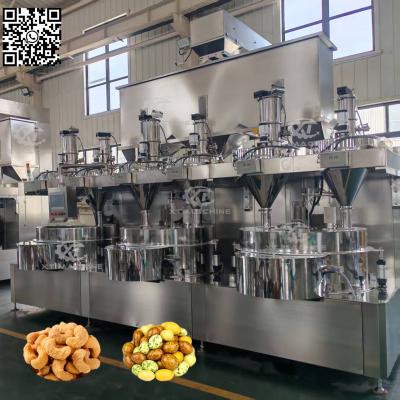 China PLC Controlled SUS304 Automatic Coating Machine for Making Broad Beans/Rose Peanut/Coconut Cashew with 300-400kg/h Capacity for sale