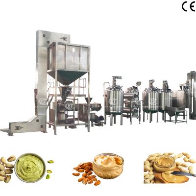 China De-gassing Function Crispy Peanut Butter/Cashew Nut Butter Production Line With 1000-1200kg/h Capacity Nut Butter Processing Plant for sale