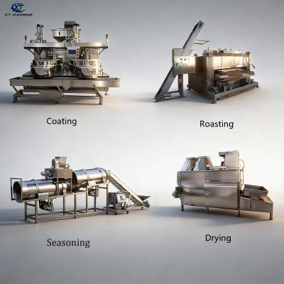 China 500-1000kg/h SUS304 Peanut Coating Machine with PLC for Nuts Processing Line/Broad Beans/Rose Peanuts/Coconut Cashew for sale