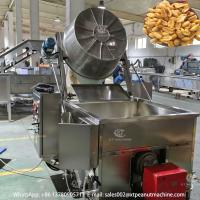 China 100kg/h Automatic Discharging SUS304 Japanese Peanut Batch Frying Machine De Oiling Machine With CE Certification for sale