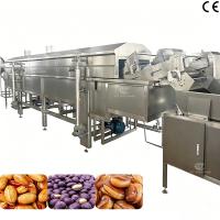 China Stainless Steel 304 Industrial Automatic Continuous Frying Machine with Oil-Water Separation for Nut Processing for sale