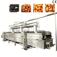 China Fully Automatic Food Grade the Belt Type Continuous Nuts Frying Machine Coated Peanut Frying Machine With CE Certification for sale