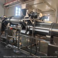 China Fully Automatic SS304 Double Roller Flavoring Machine with 500-1000kg/h Capacity for Nuts Snacks Meat Seasoning for sale