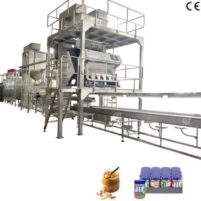 China Full Automated Peanut Butter Almond Butter Production Line Nut Butter Making Machine with PLC Control 2000kg/h Capacity for sale