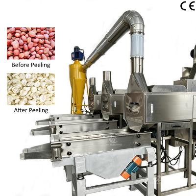 China SUS304 1000kg/h-2000kg/h Peanut Cutting and Blanching Machine Air Peeling Machine for Blanched Peanut Output for sale