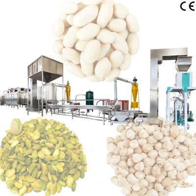 China Food Grade Peanut/Hazelnut/Pistachio Roasting And Blanching Production Line with 500-1000kg/h Capacity Nuts Blanching Machine for sale