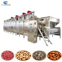 China Stainless Steel Continuous Hot Air Nut Roaster with PLC Control and Cooling Section for Uniform Roasting for sale